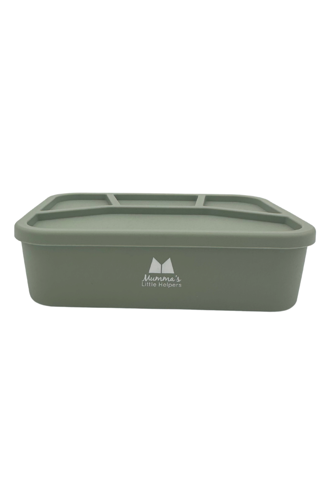 4 Section Silicone Bento Lunch Box - Olive Green – Mumma’s Little Helpers