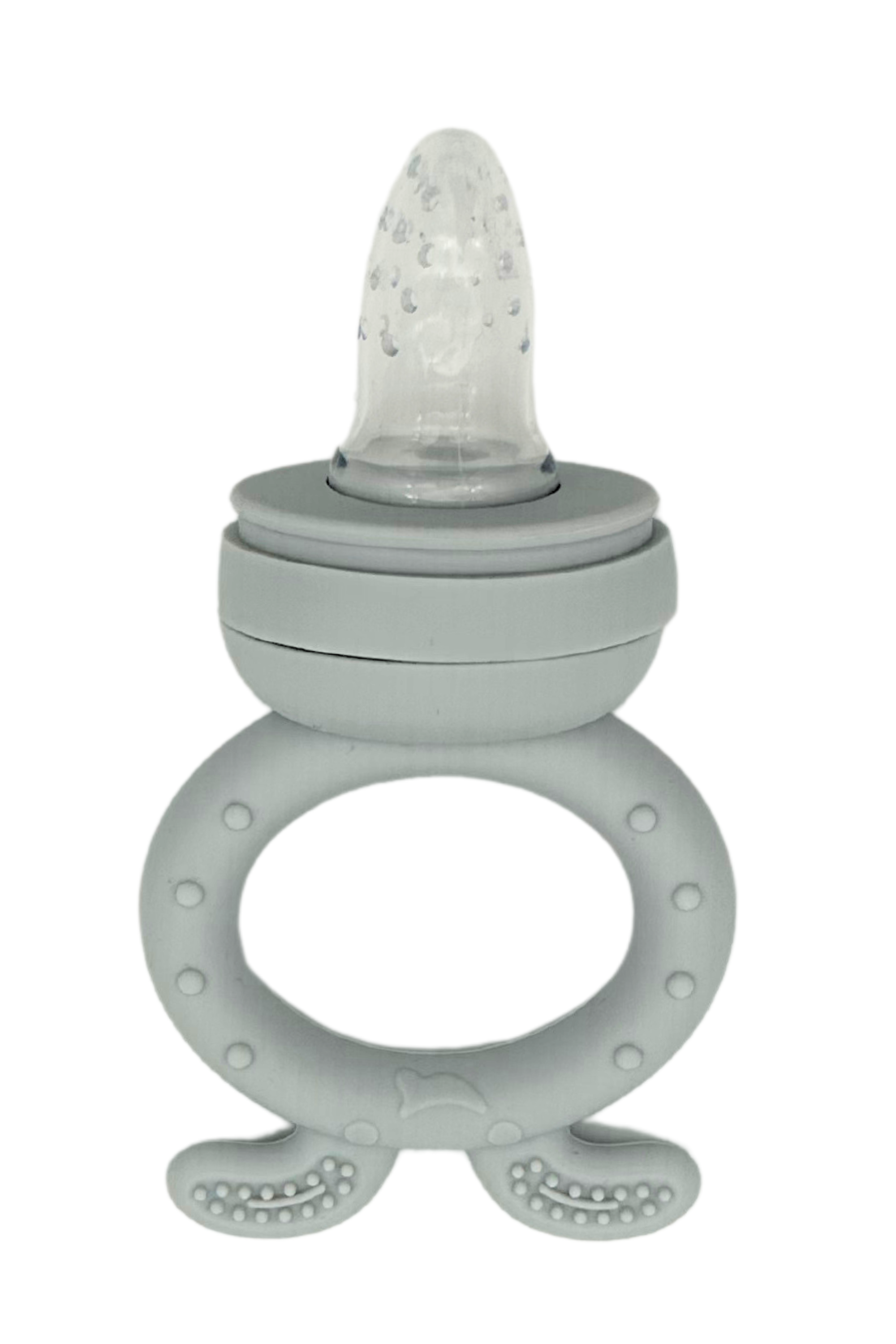 Baby Silicone Fresh Food Feeder and Teether - Grey – Mumma’s Little Helpers