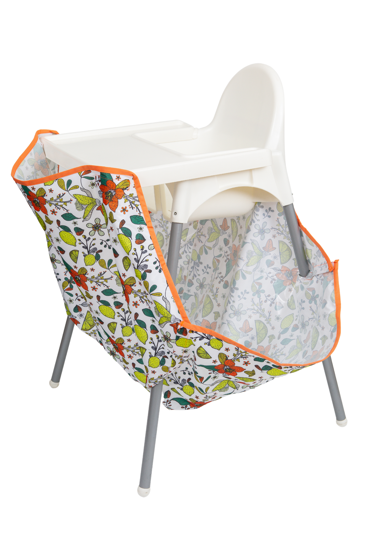 Splat mat for high chair food catcher - Flowers – Mumma’s Little Helpers